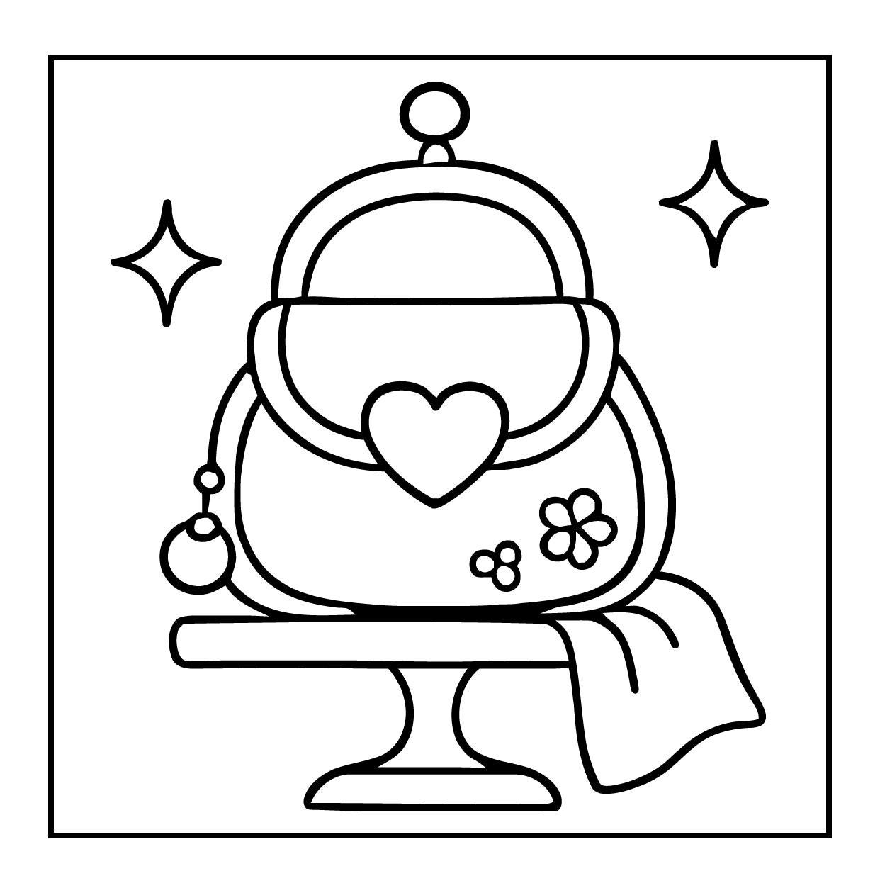 Bold Easy Girly Things Coloring Pages . PDF File - Etsy Canada