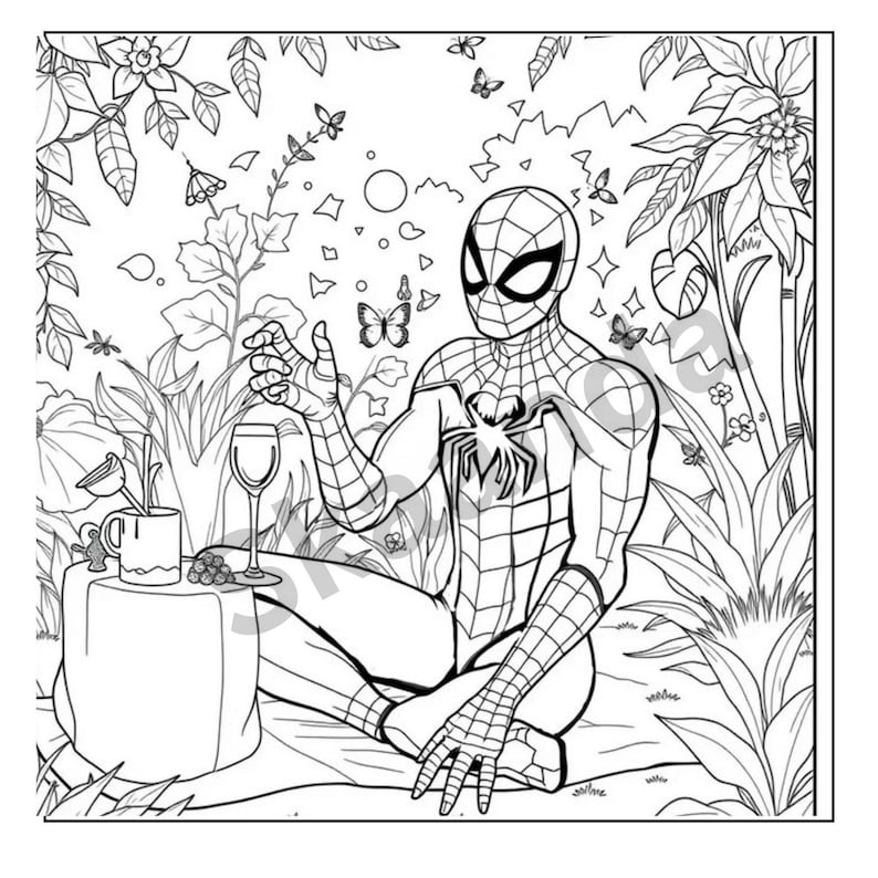 Ultimate Spider-man Coloring Book: Instant Download With 70 Fun Designs ...