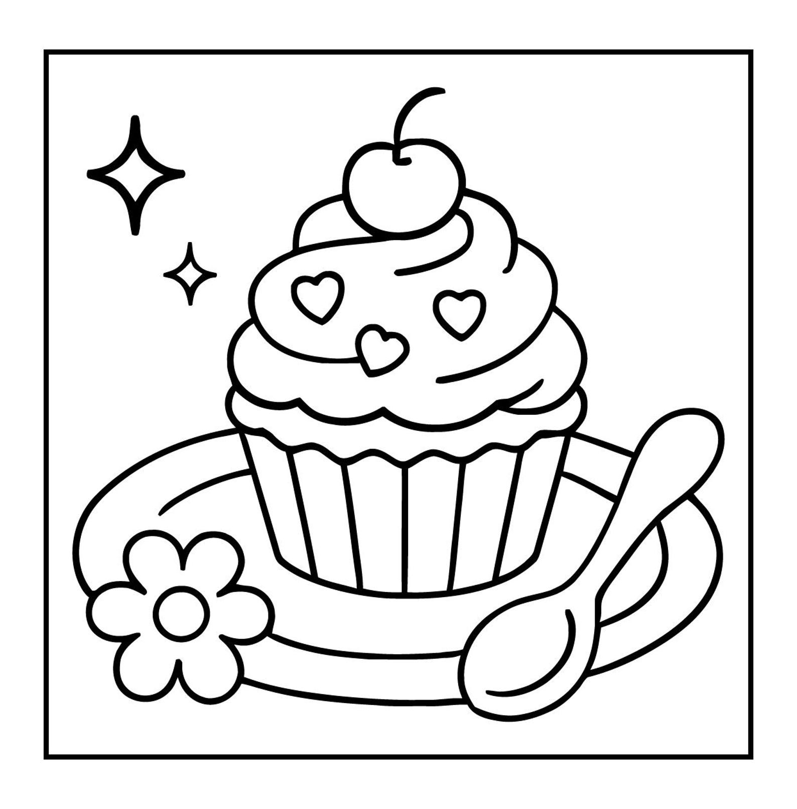 Bold Easy Girly Things Coloring Pages . PDF File - Etsy Canada