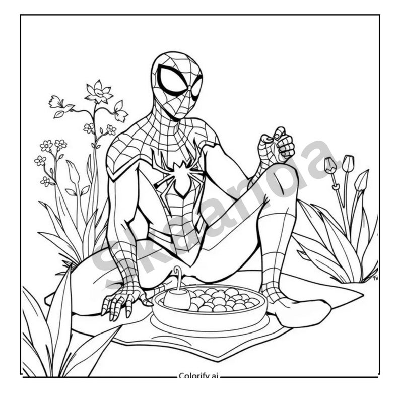 Ultimate Spider-man Coloring Book: Instant Download With 70 Fun Designs ...