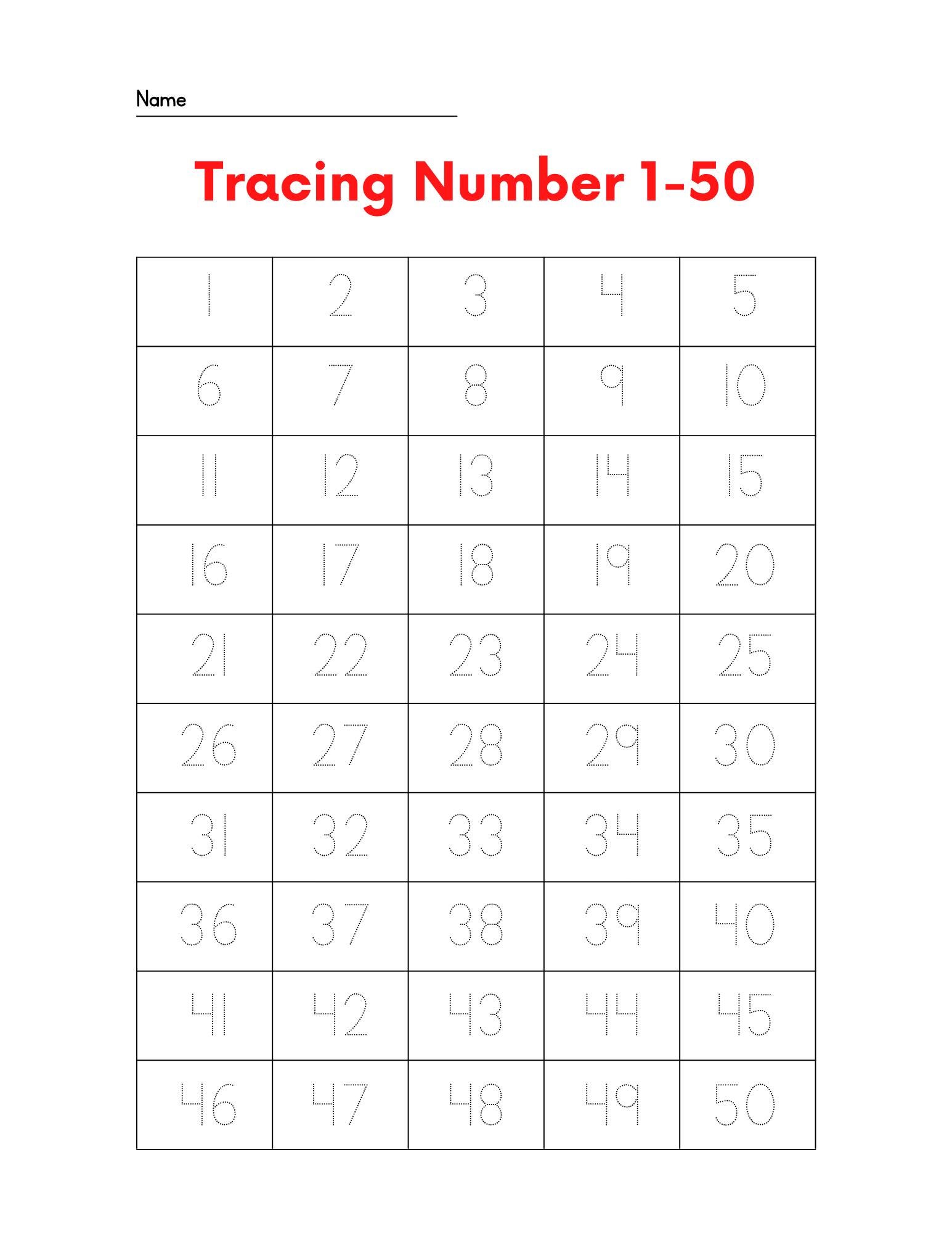Numbers 1-20 and 1-50 Worksheets. Kids Math Activity Worksheet - Etsy