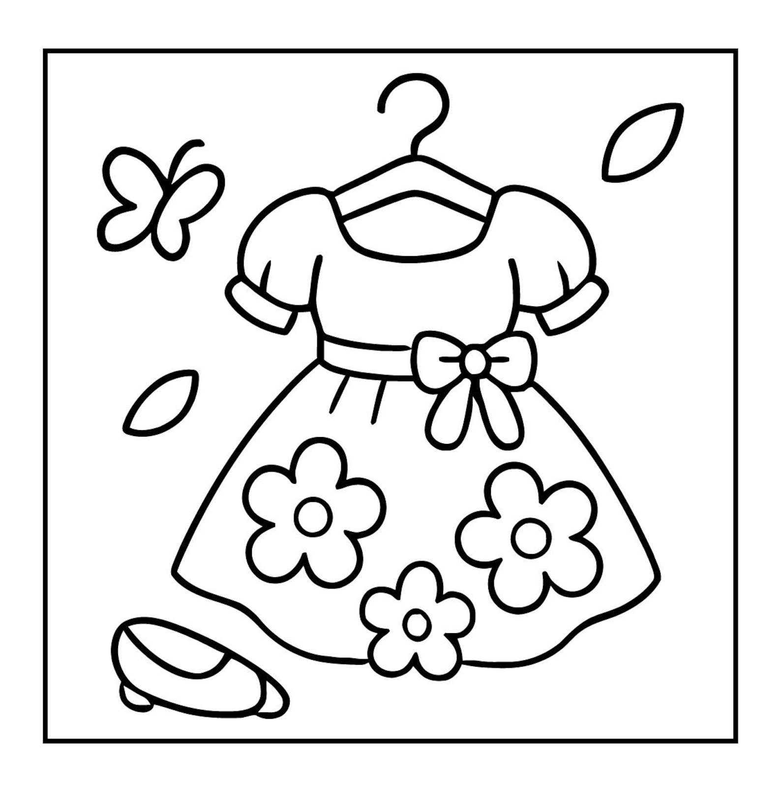 Bold Easy Girly Things Coloring Pages . PDF File - Etsy Canada