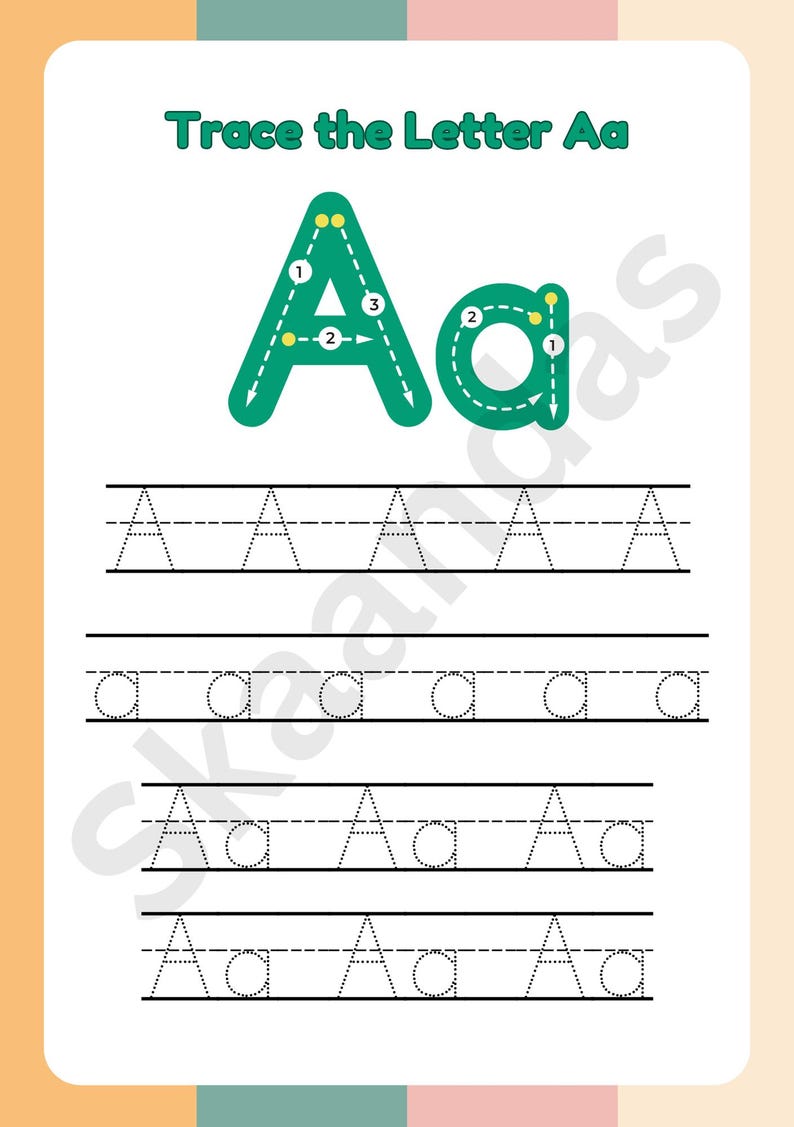 Alphabet Tracing | A-Z Letter Tracing Worksheet | Preschool ABC Animal ...