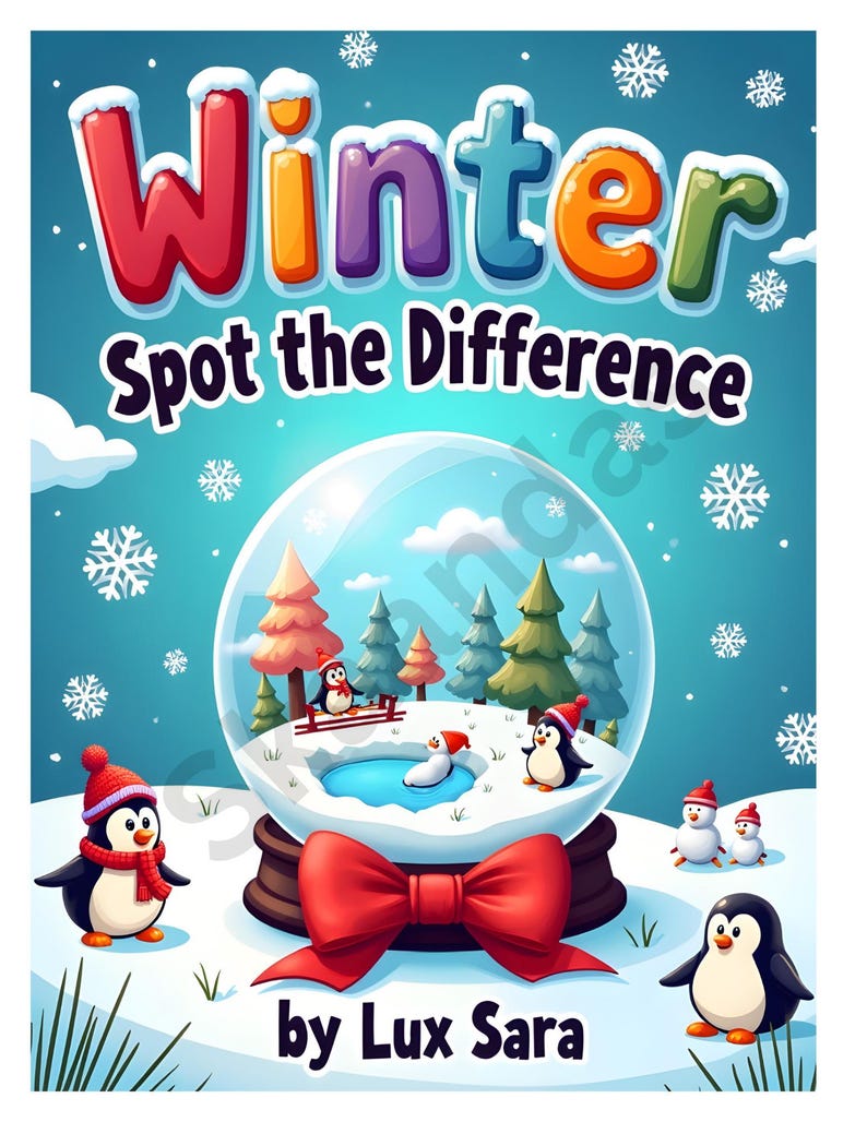 Winter Spot the Difference Puzzle | Kids Printable Activity (PDF) - Etsy