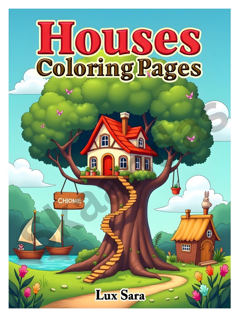 Houses Coloring Pages | Treehouse, Boat, Hut (PDF Download 50+ Pages ...