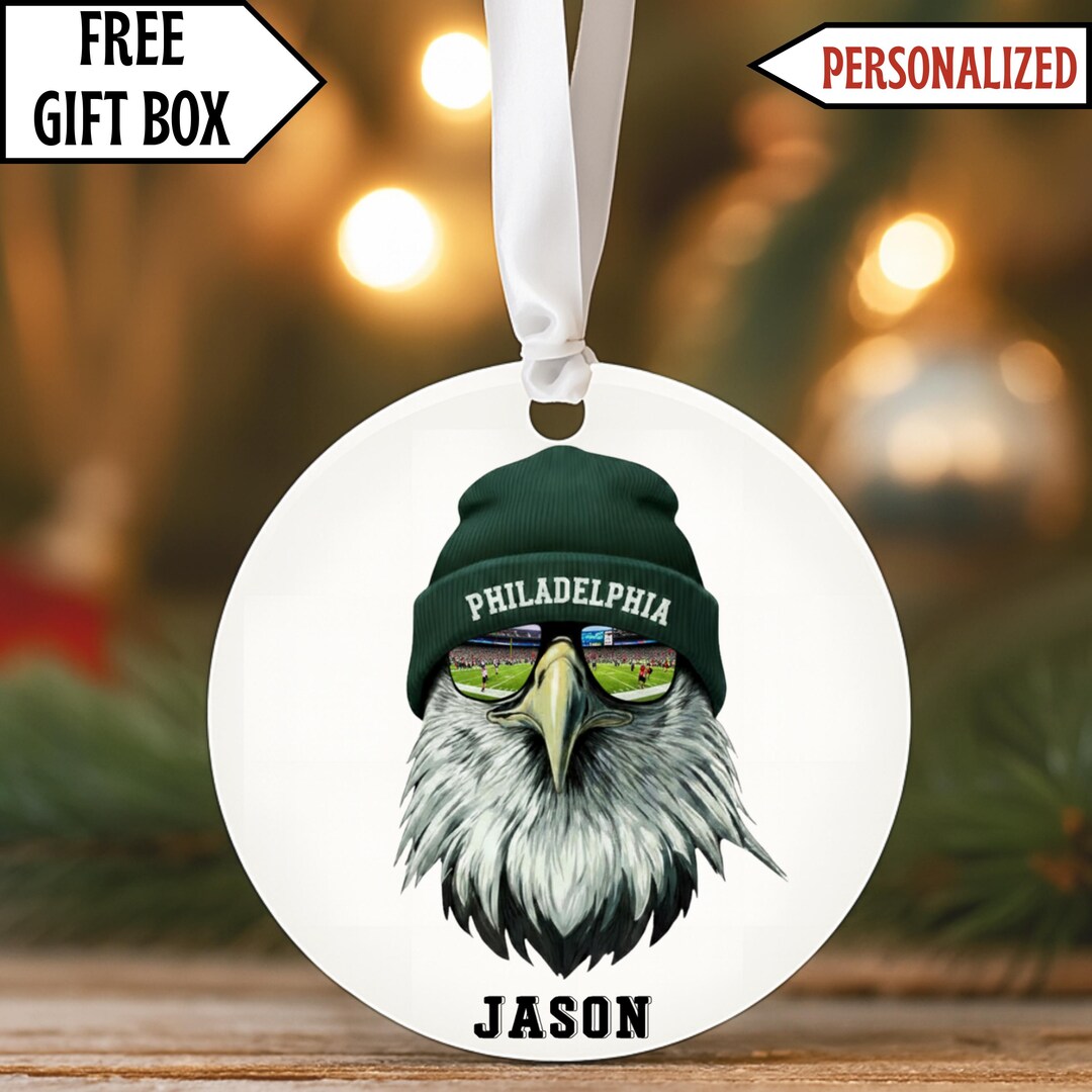 Personalized Philadelphia Football Fan Ceramic Ornament, , Christmas ...