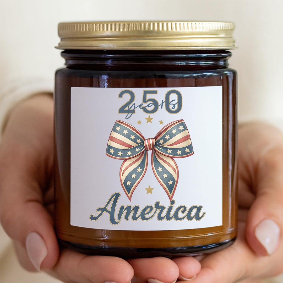America 250 Candle,patriotic Eagle Amber Jar Candle, 250th Anniversary ...