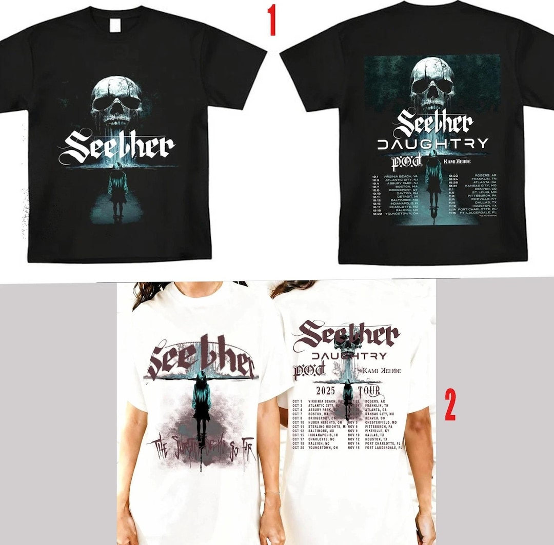 Seether Daughtry Map Out Fall 2025 Tour T-shirt Unisex - Etsy