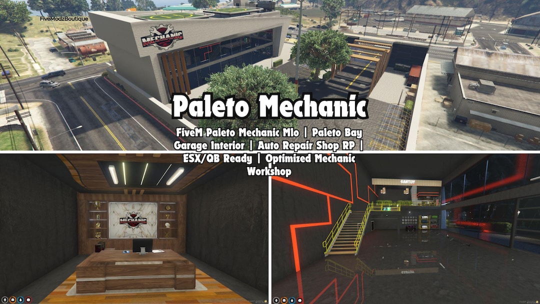Fivem Paleto Mechanic Mlo | Paleto Bay Garage Interior | Auto Repair Shop RP | ESX/QB Ready ...