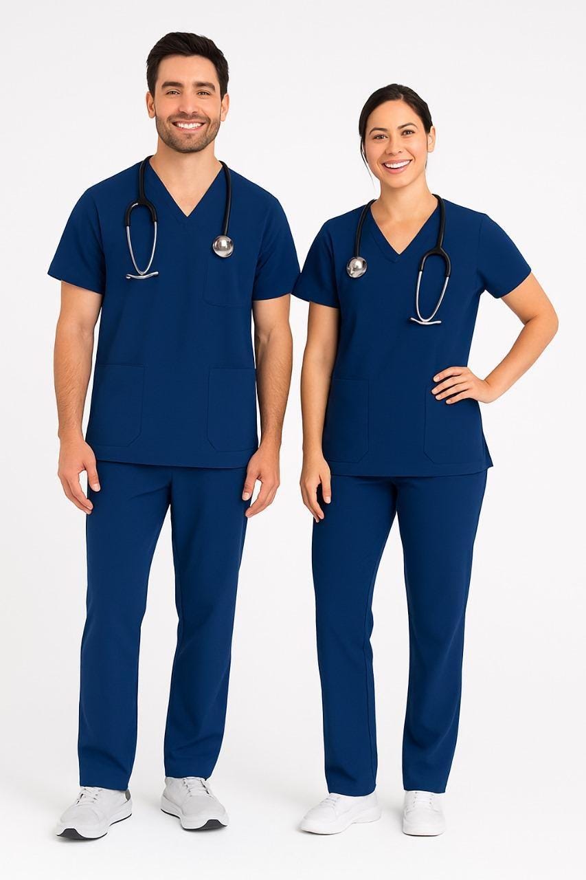Pink Scrubs Set, Nurse Uniform, Medical Scrubs, Doctor Scrub Set ...