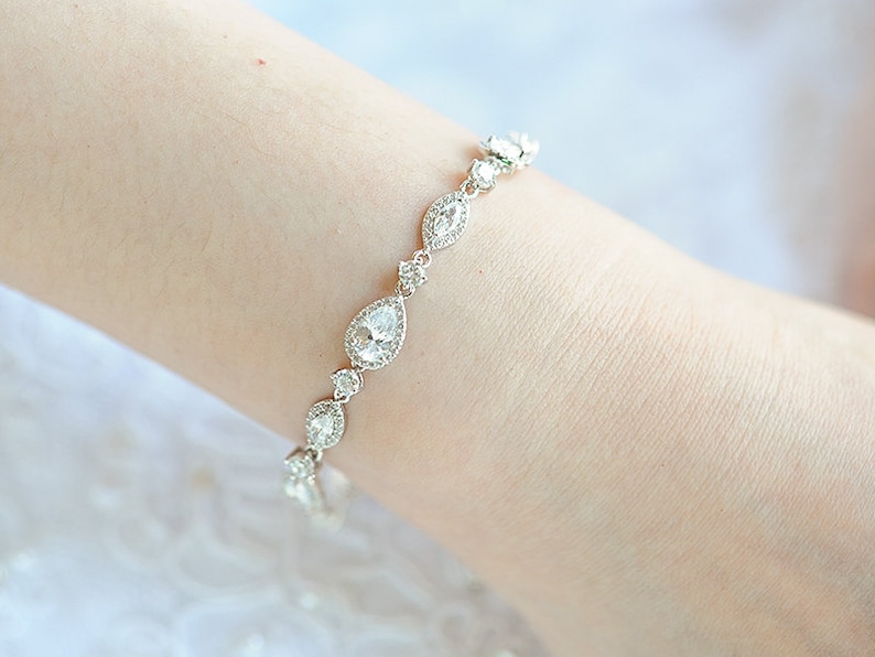 Bridal Bracelet Wedding Bracelet Rose Gold Bridal Bracelet - Etsy