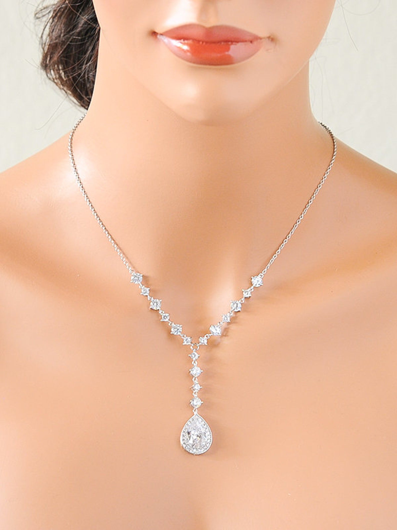 Back Drop Bridal Necklace Backdrop Necklace Back Necklace | Etsy