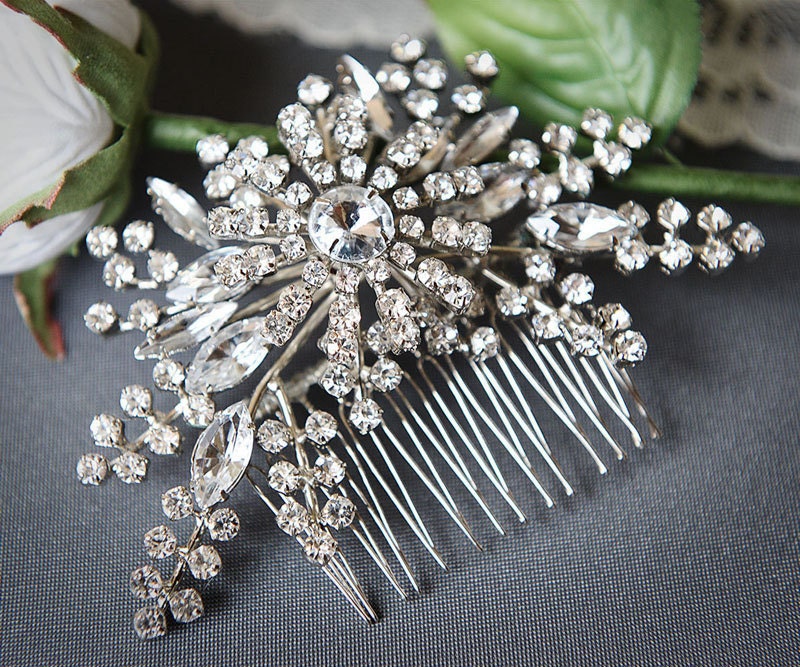 Crystal Bridal Hair Comb Rhinestone Wedding Hair Comb - Etsy