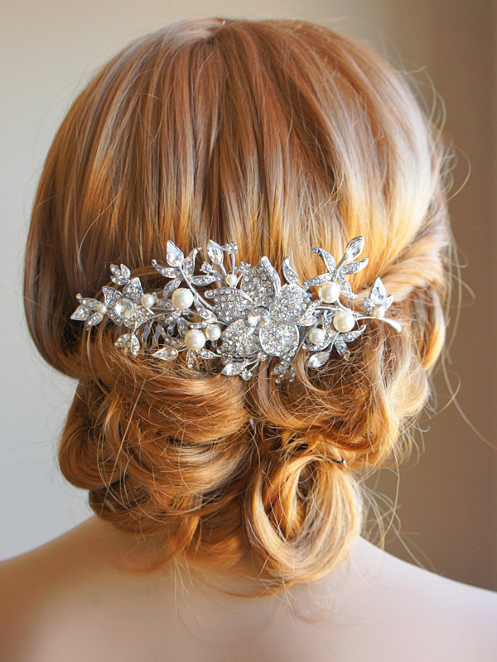 Bridal Hair Comb Wedding Hair Accessories Flower Leaf - Etsy
