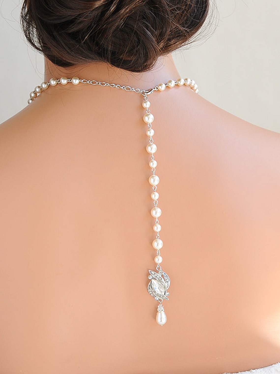 Back Drop Wedding Necklace Backdrop Bridal Necklace | Etsy