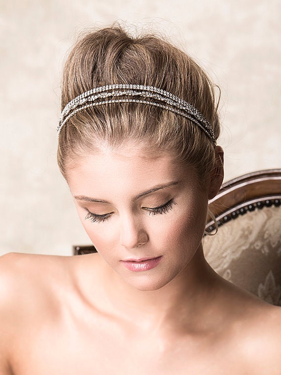 Wedding Crystal Headband Bridal Rhinestone Headband Etsy