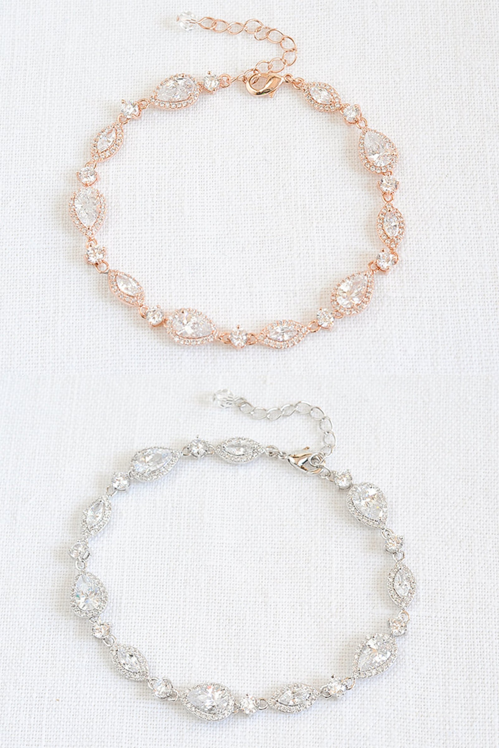 Bridal Bracelet Wedding Bracelet Rose Gold Bridal Bracelet - Etsy