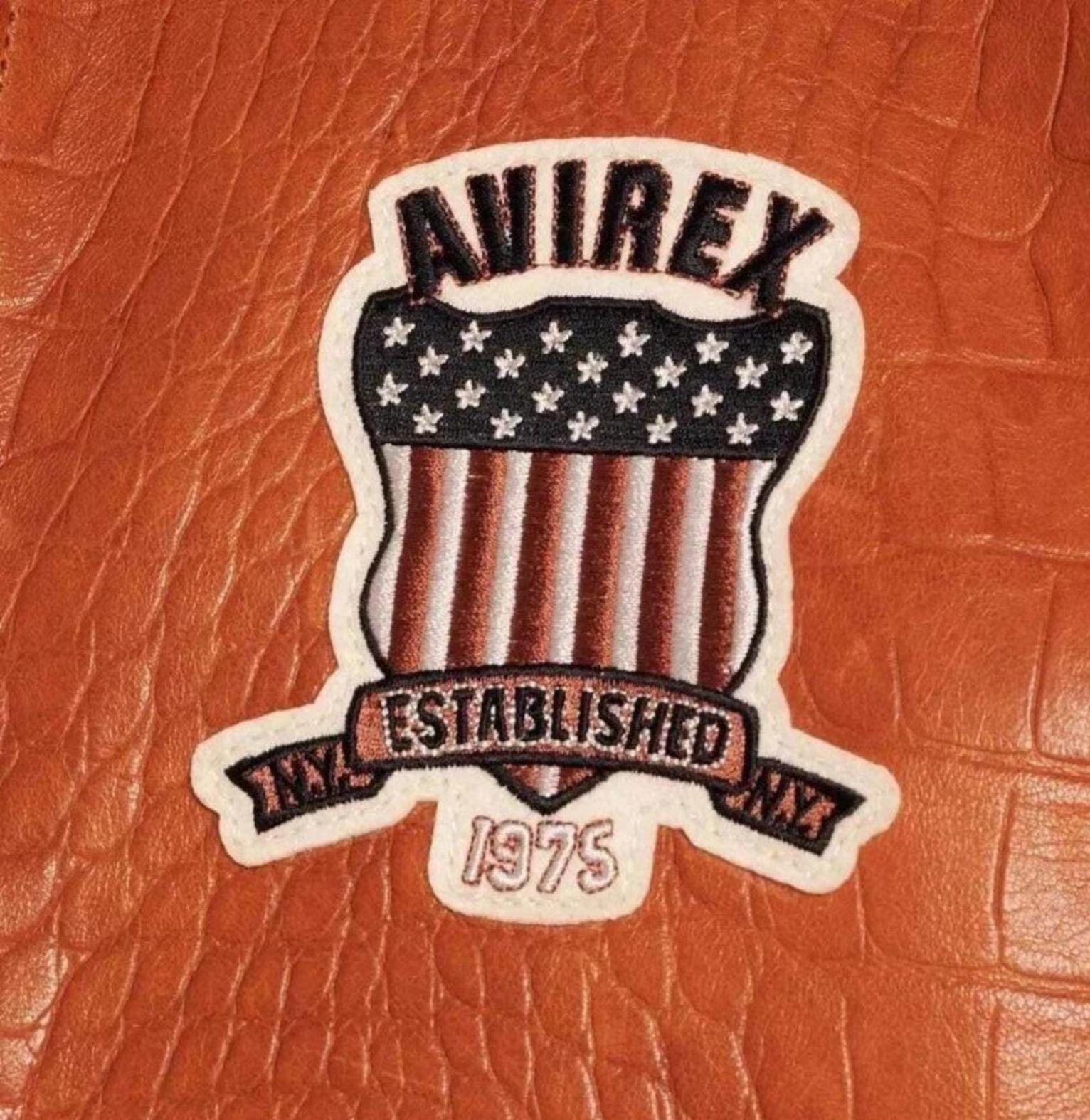 Avirex USA Icon Edition Leather Jacket Crocodile Embossed Genuine ...