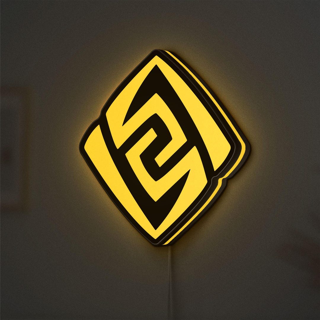Genshin Impact Geo LED Lightbox, Elemental Gaming Night Light, Anime ...