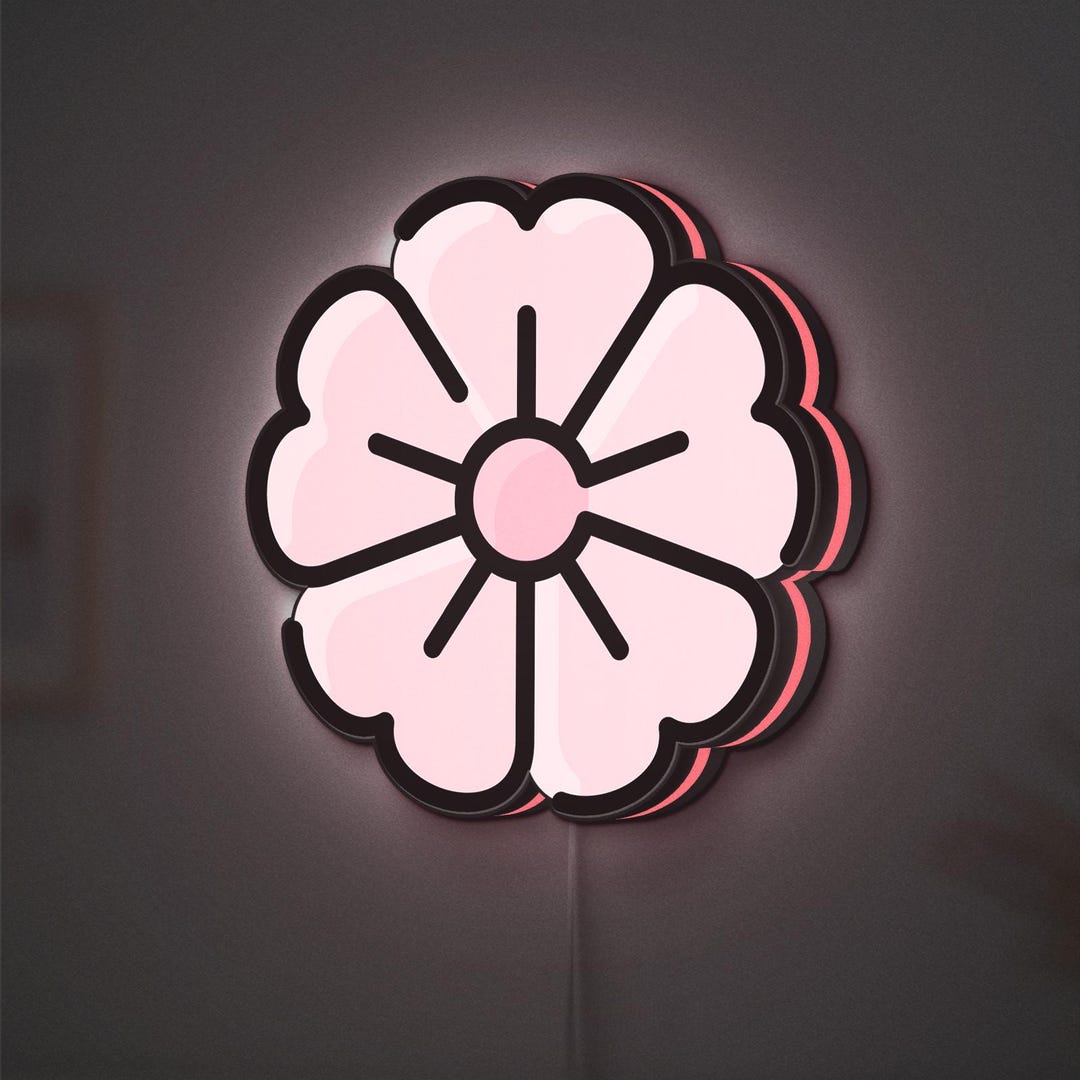 Sakura LED Lightbox - Nature Botanical Flower Blossom Decor, Custom Led ...