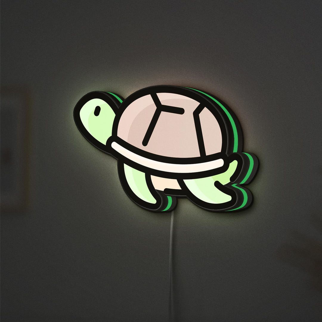 Sea Turtle LED Lightbox - Aquatic Sea Life Aquarium Decor, Custom Led ...