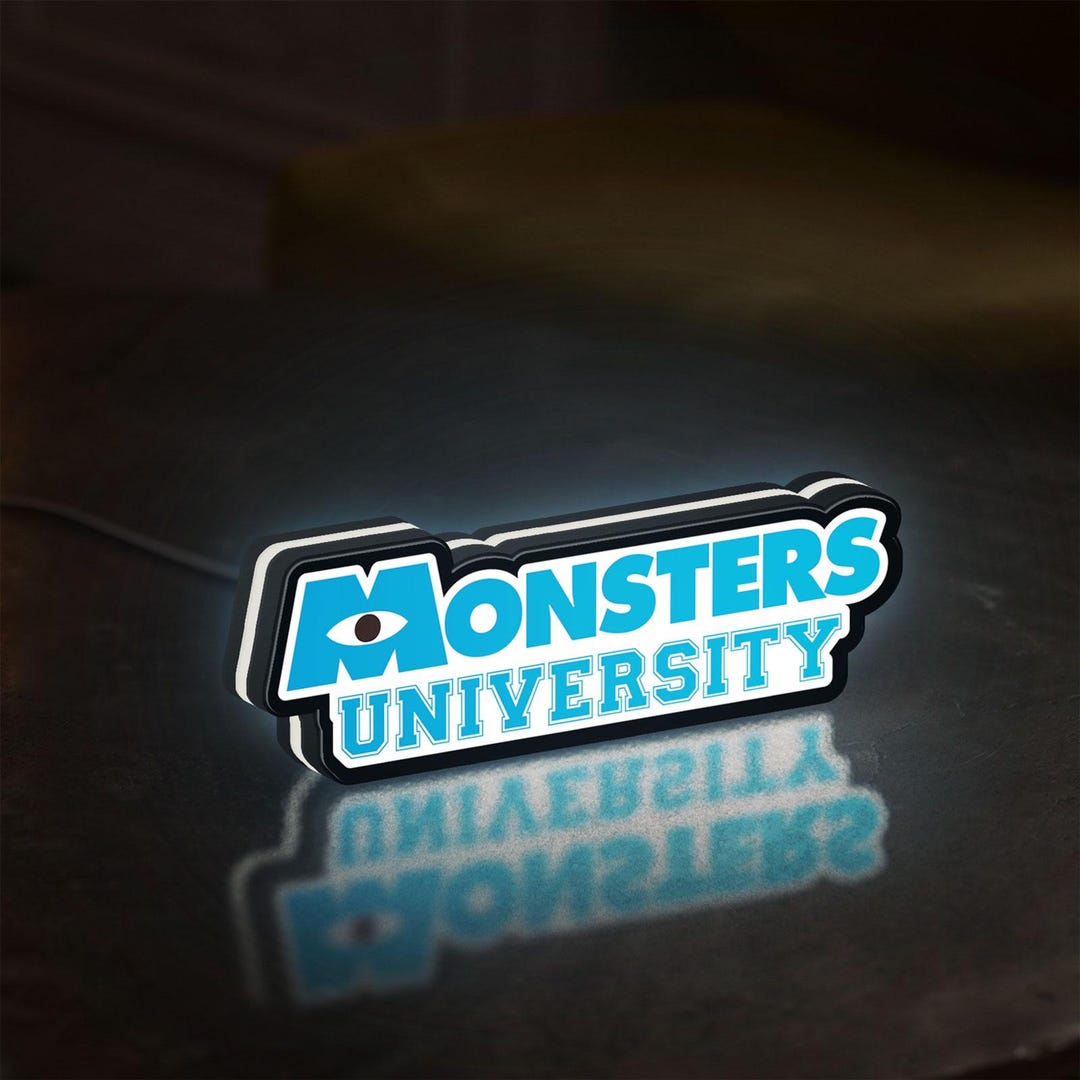 Monsters University LED Light Box, Pixar Movie Night Light, Kids Room ...