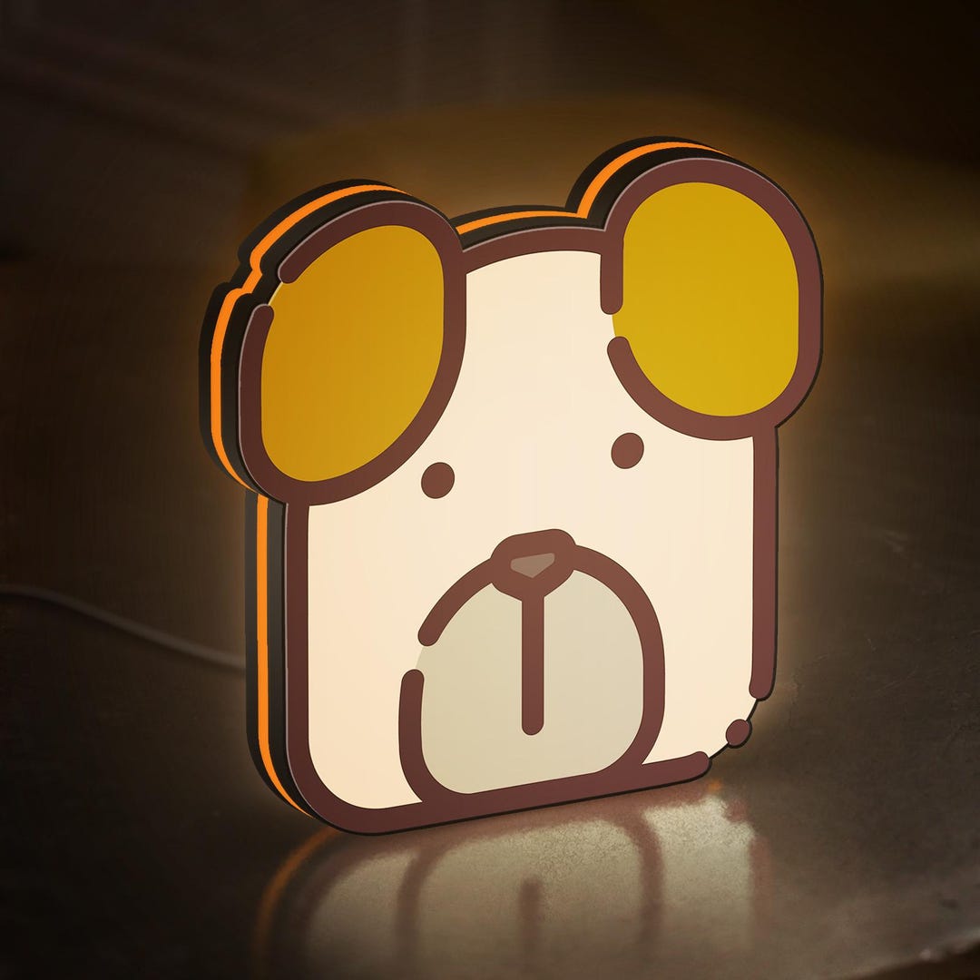 Dog LED Lightbox - Cute Cartoon Zoo Pet Fauna Decor, Custom Led Sign ...