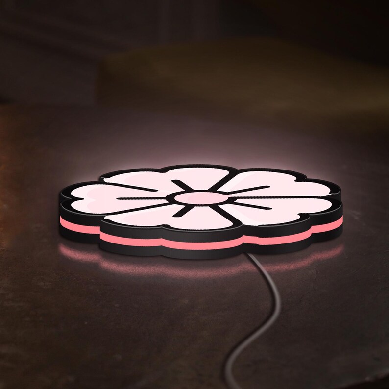 Sakura LED Lightbox - Nature Botanical Flower Blossom Decor, Custom Led ...