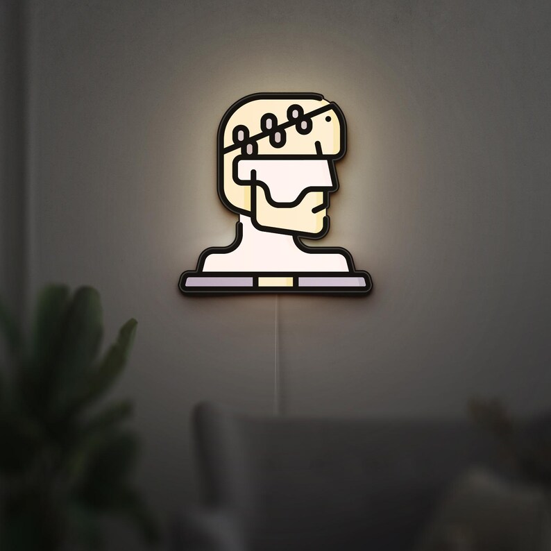 Sculpture LED Lightbox - Art Museum Statue Bust Decor, Custom Led Sign ...