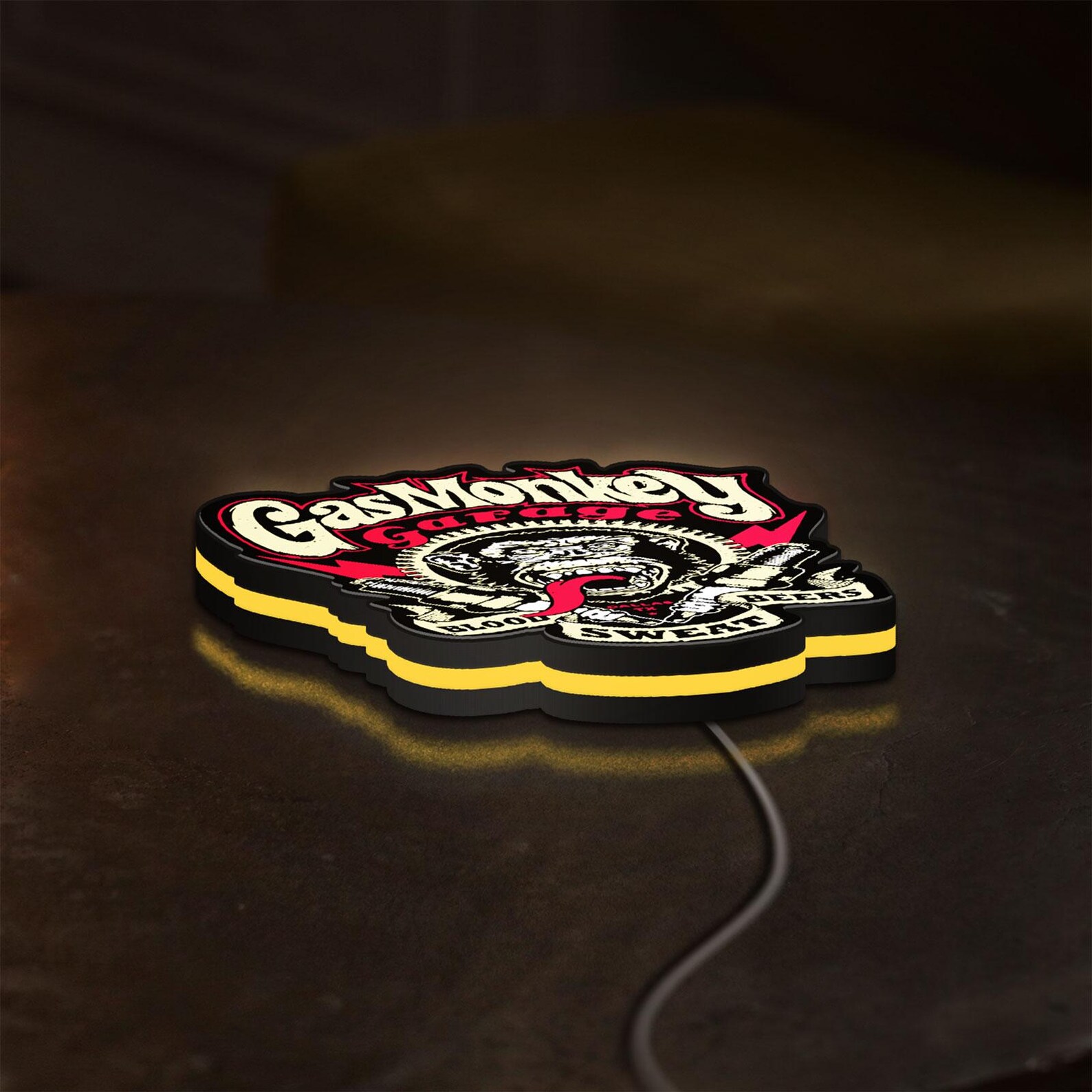 Gas Monkey Garage LED Light Box, Auto Shop Decor, Man Cave Sign ...