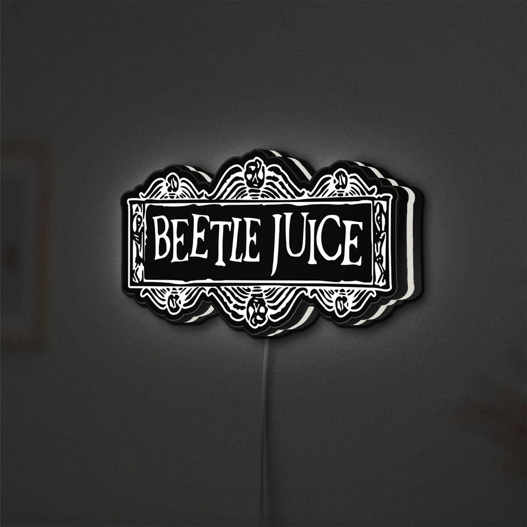 Beetlejuice Logo LED Light Box, Halloween Gift for Movie Fans, Spooky ...