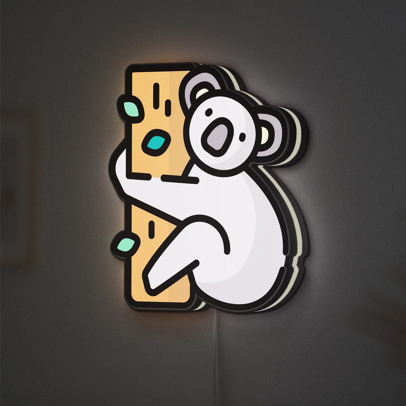 Koala LED Lightbox - Wildlife Fauna Zoology Decor, Custom Led Sign for ...