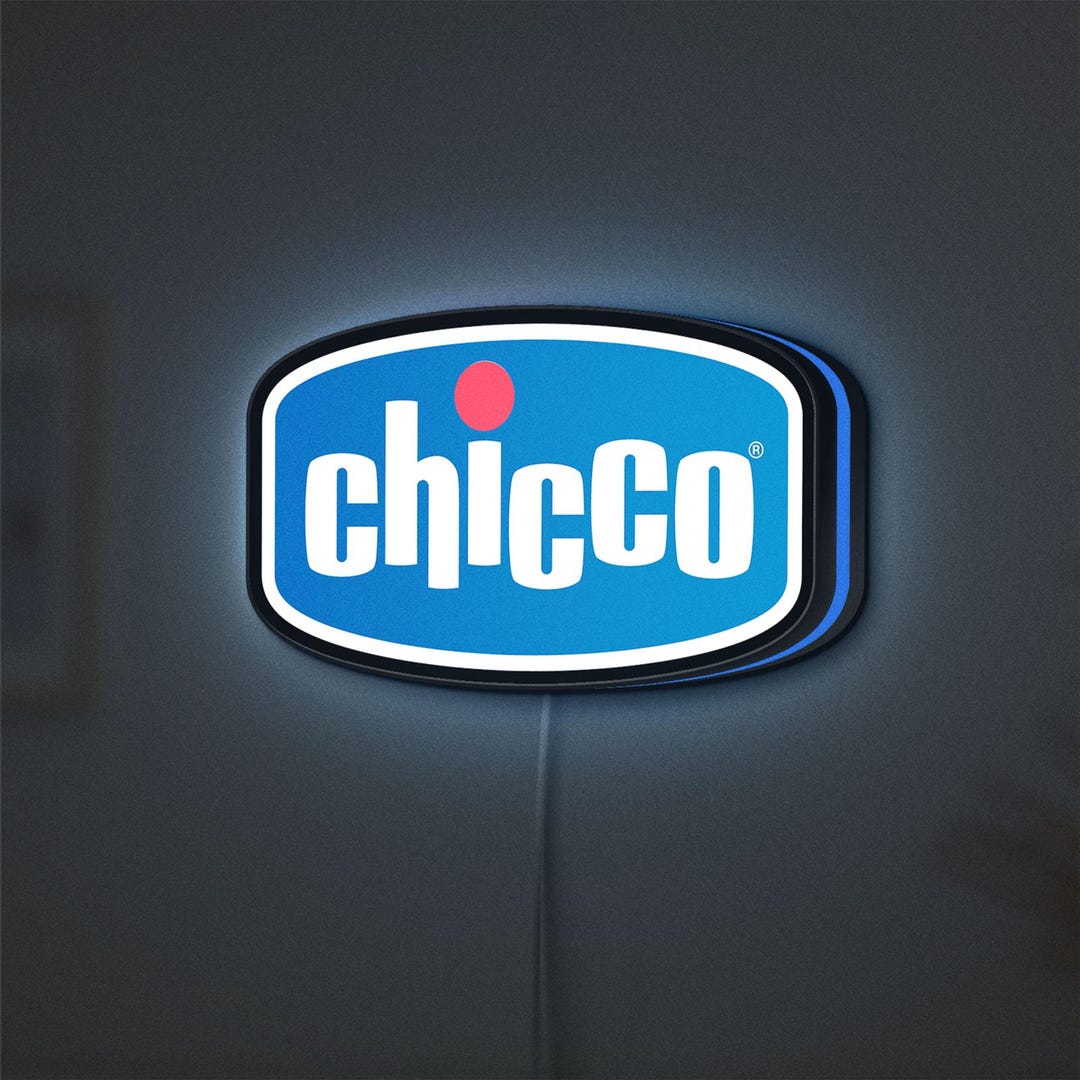 Chicco LED Light Box, Retro Toy Sign, Nursery Decor, Custom Kids Room ...