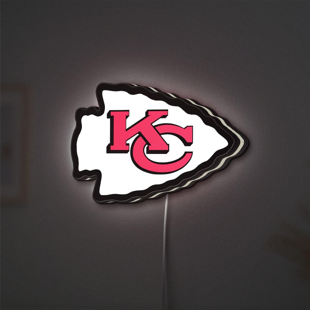 Kansas City Chiefs LED Light Sign, Custom UV Printed Acrylic Team Sign ...