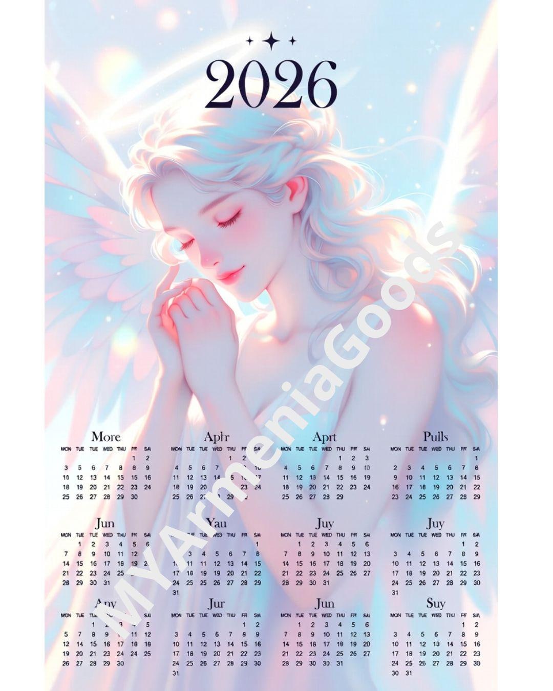 2026 Angel Calendar With Your Photo - Etsy Australia