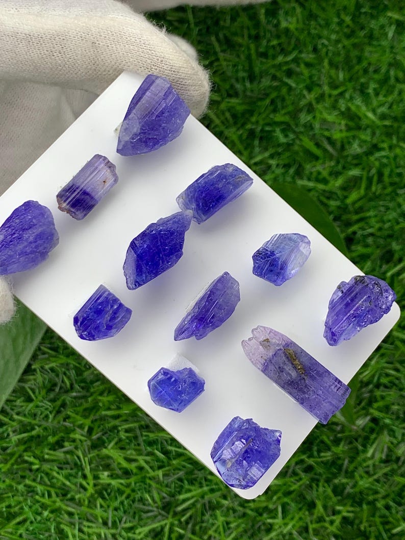 Natural Tanzanite Rough Crystal : Heated Rough , 12 Pieces. - Etsy