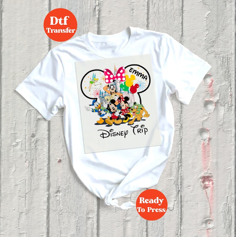 Custom Disney Family Shirt Transfer | 2026 Disney DTF Print | Ready to ...