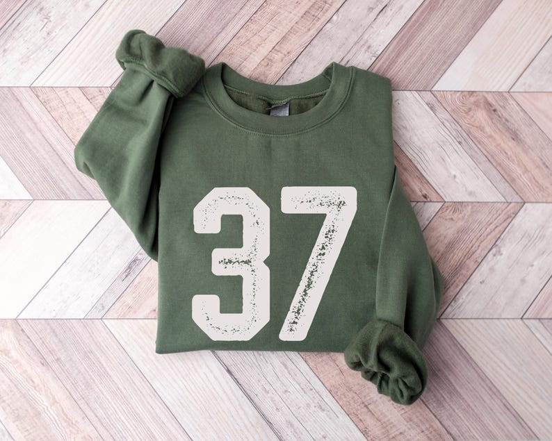 Custom Sports Number Sweatshirt, Personalized Number Crewneck ...