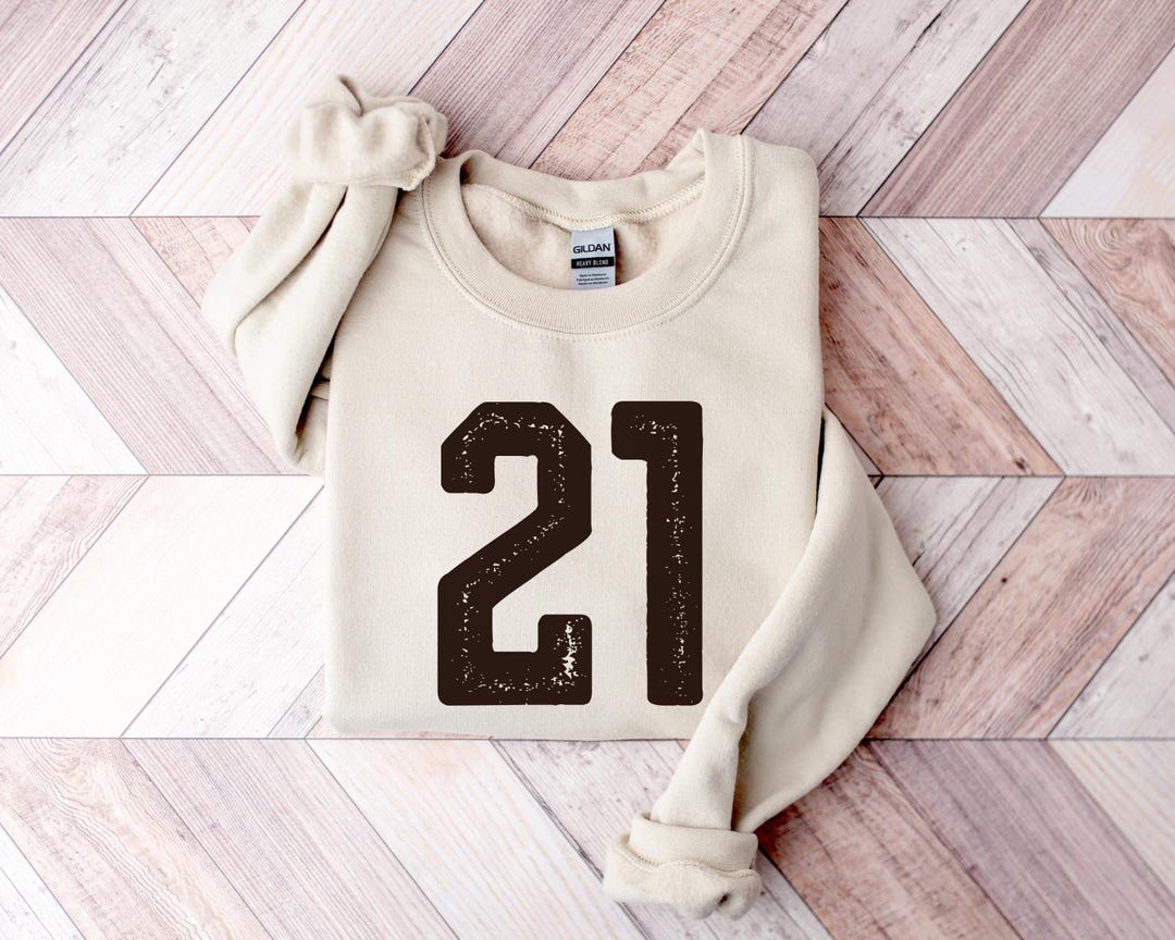 Custom Sports Number Sweatshirt, Personalized Number Crewneck ...