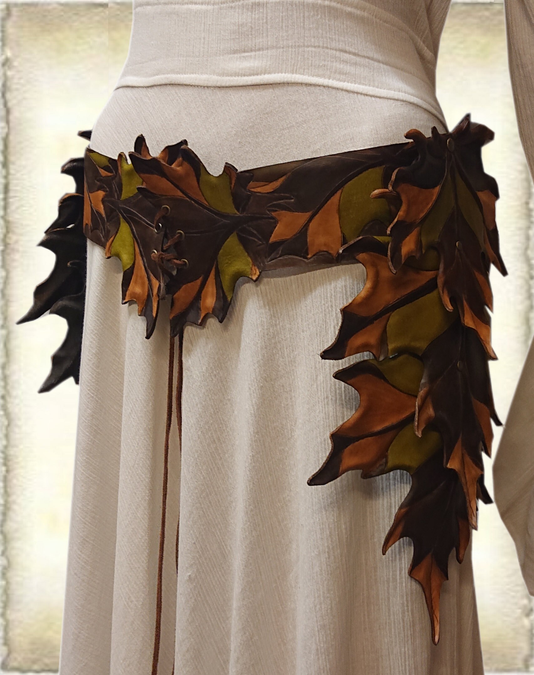 Leather Leaf Tasset upper Leg Armor Made to Order | Etsy