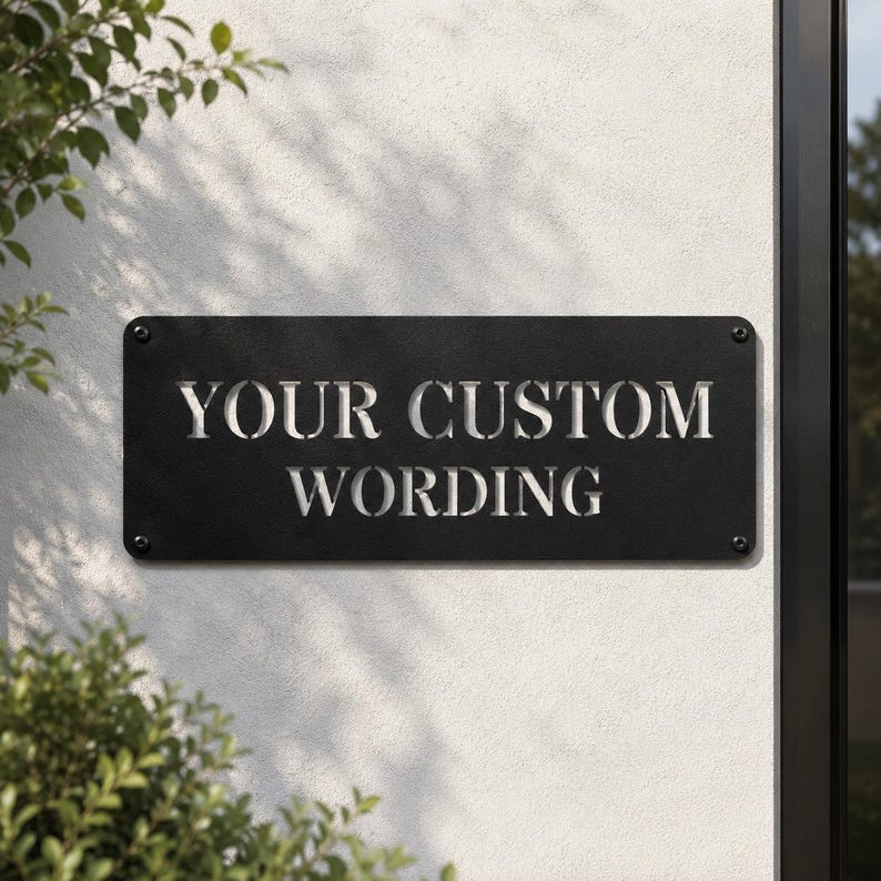 Custom Metal Sign With Your Design or Text, Personalized Outdoor Wall ...