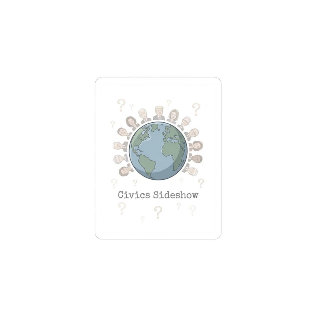 Civics Sideshow Sticker | Election-year Satire, Civic Exhaustion Humor ...