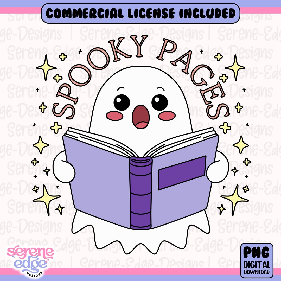 Spooky Pages Halloween Book PNG: Ghost Scary Reading Lover Sticker ...