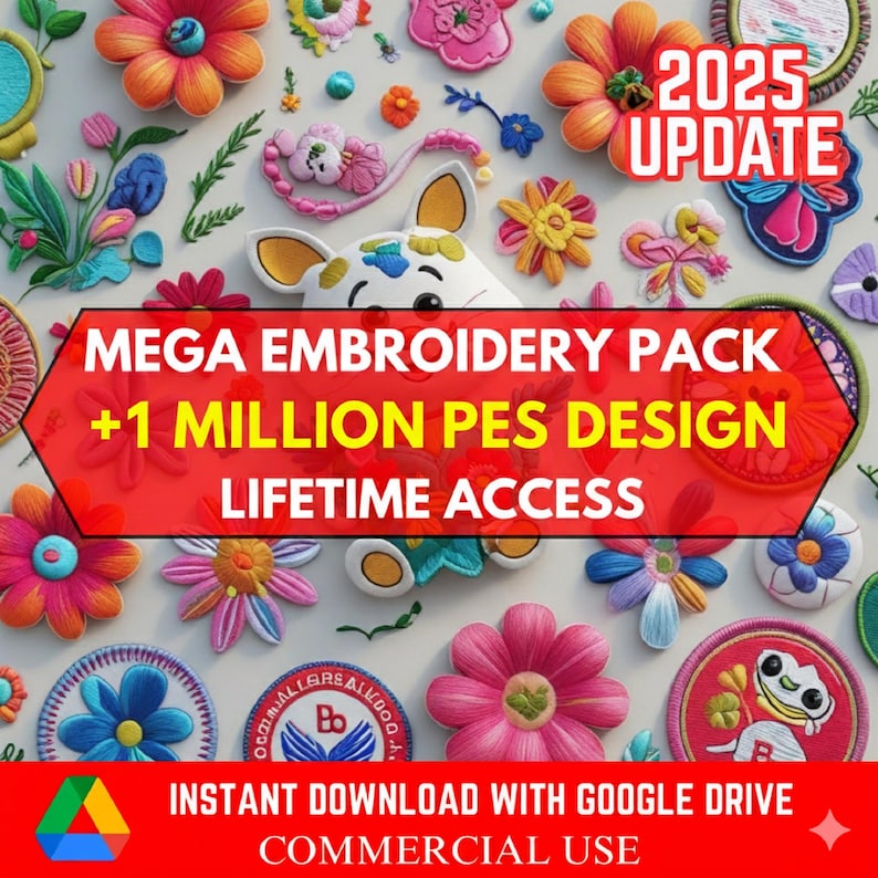 1,000,000+ PES Embroidery Designs Bundle – Brother Machine Files ...