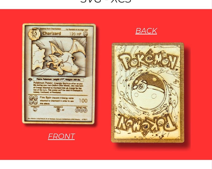 Charizard Pokémon Card SVG | Laser Cut File | Digital Download Wooden ...