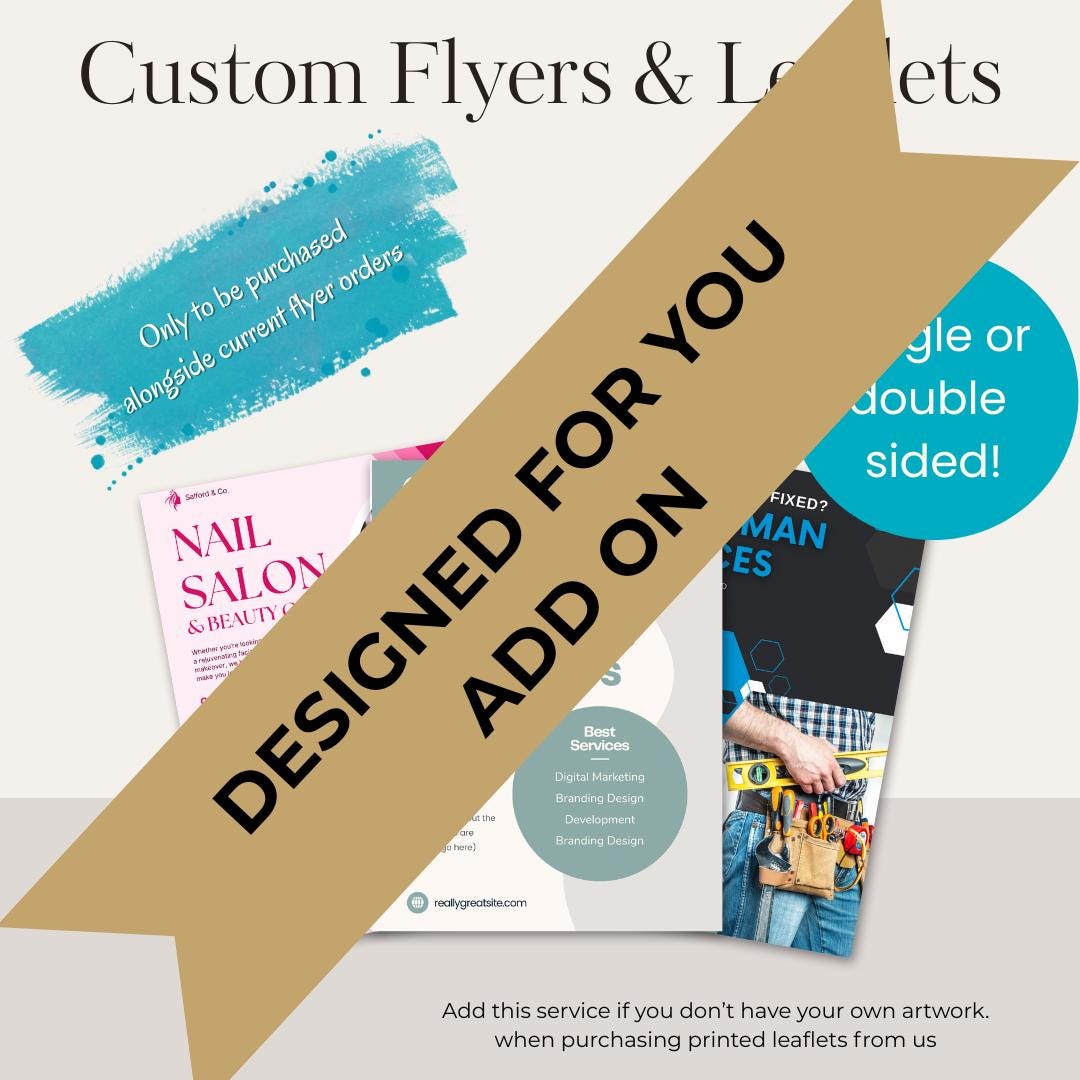 Custom Flyer & Leaflet Design Add-on | Professional Artwork Creation ...