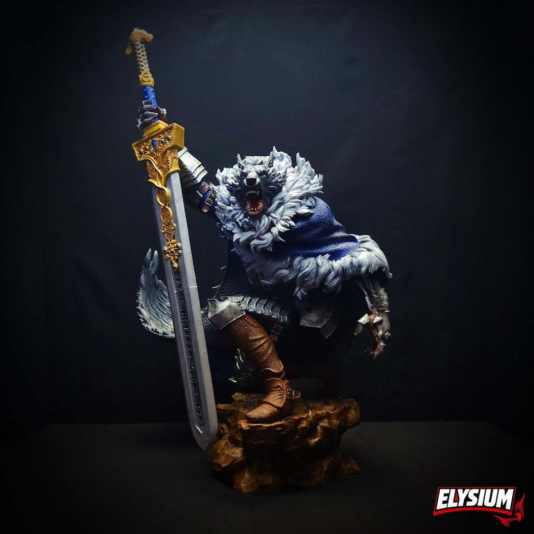 Blaidd Statue, Elden Ring Custom 3D Printed Figure, Hand Painted Resin ...