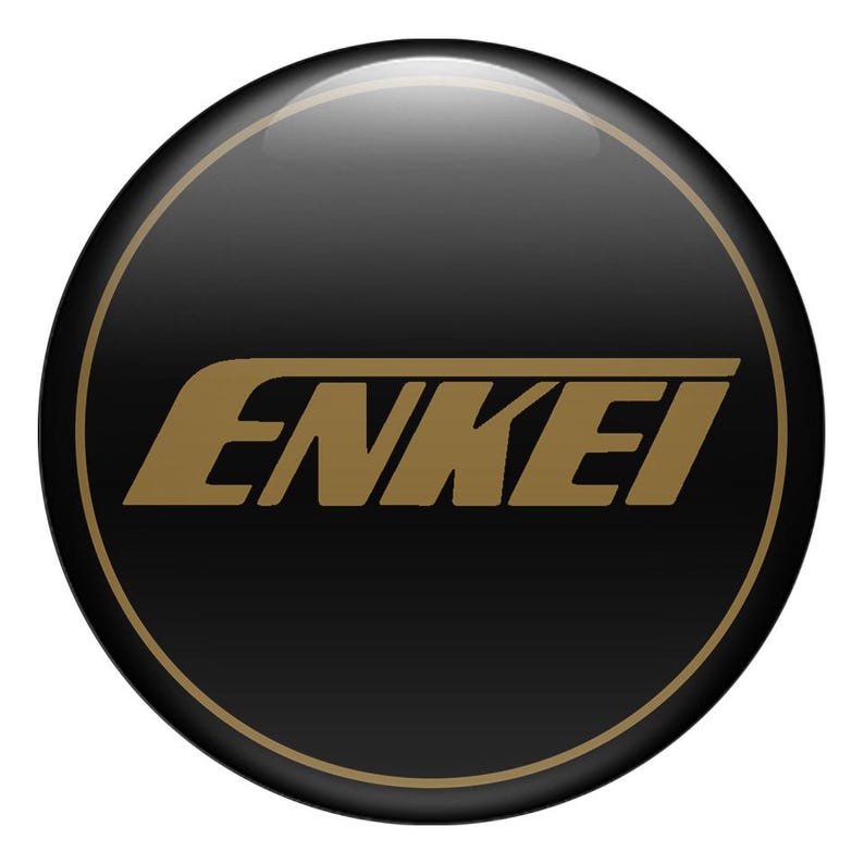 Enkei Logo Emblem, Black Epoxy Round Decal, Auto Tuning Accessory - Etsy