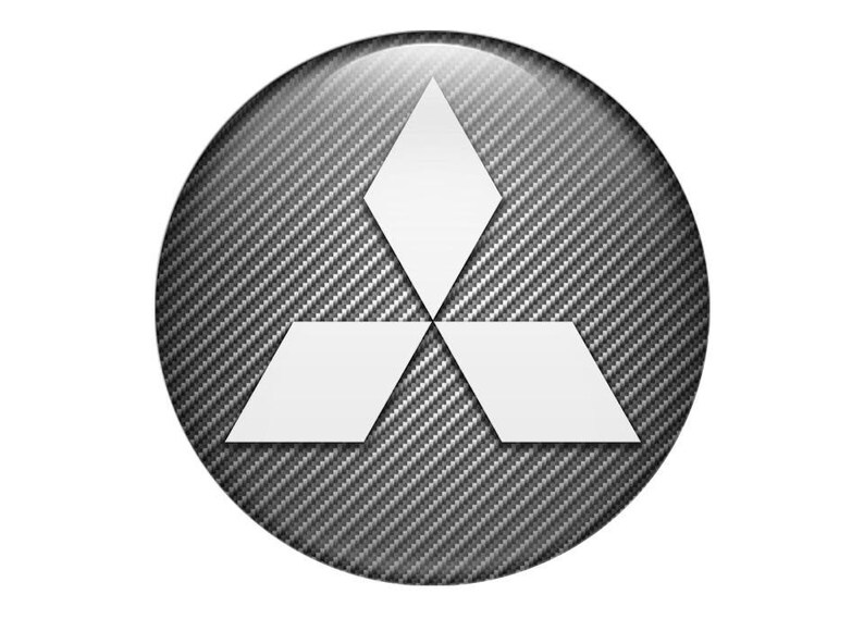 All Sizes X 1p. Round Epoxy Emblem Logo Mitsubishi , Self Adhesive ...