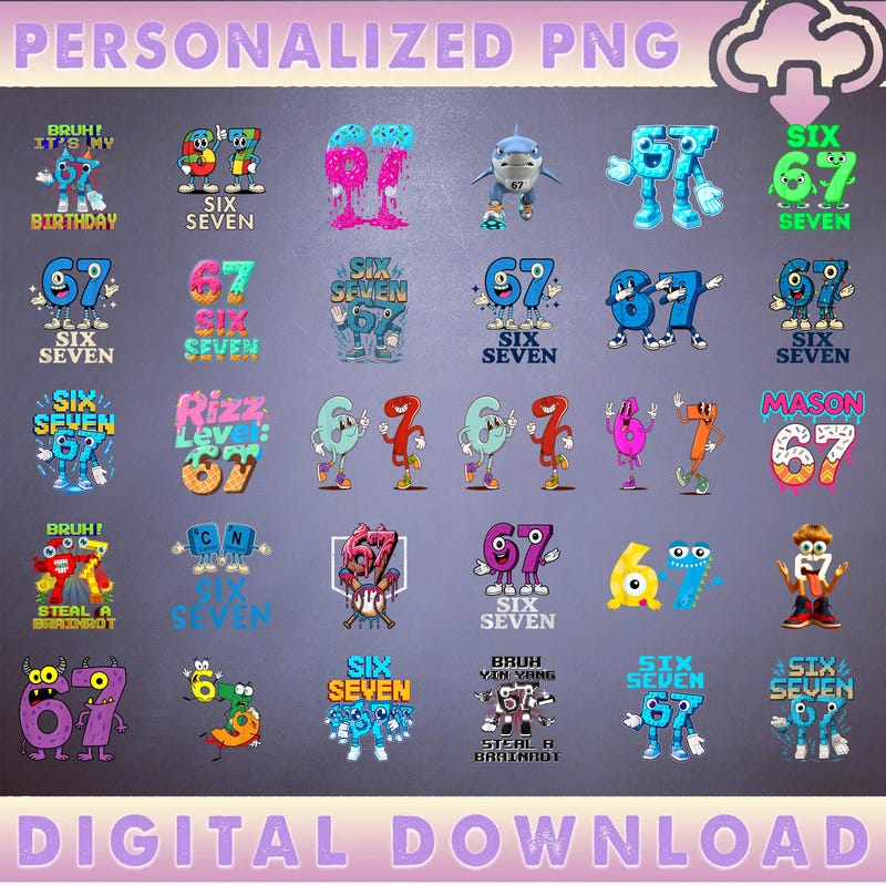 67 Brainrot Drawing - Etsy